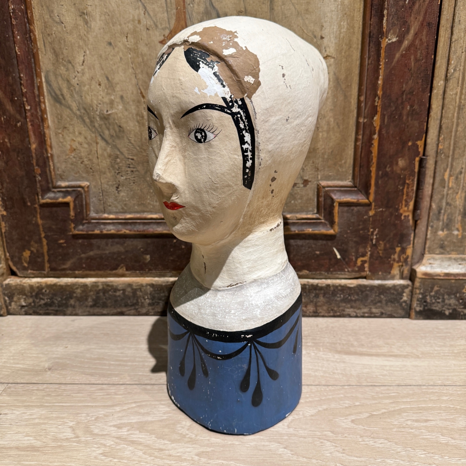Antique millinery head in paper mache - Deco for Curious: antigüedades ...